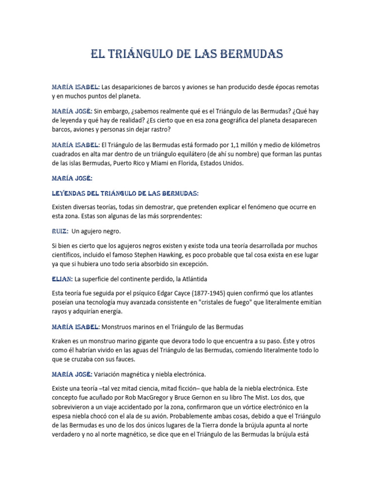 Misterios del Triángulo de las Bermudas | PDF | islas Bermudas | Calabozo