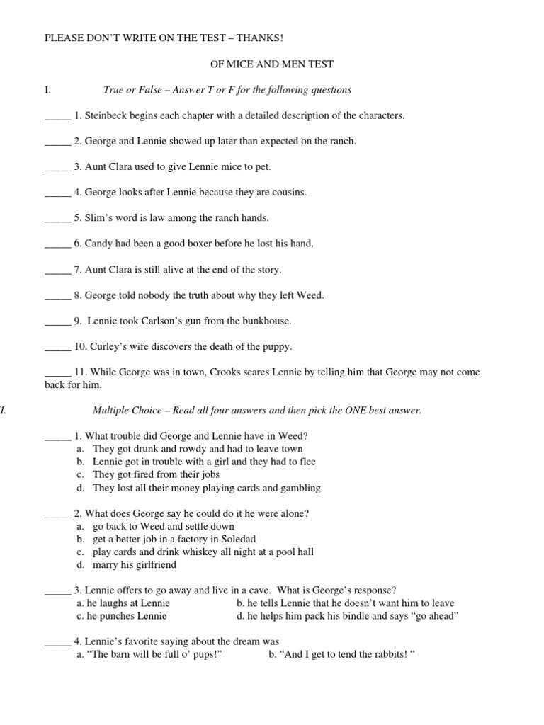 OMAM Test '11 | PDF | Mystery, Thriller & Crime Fiction | General Fiction