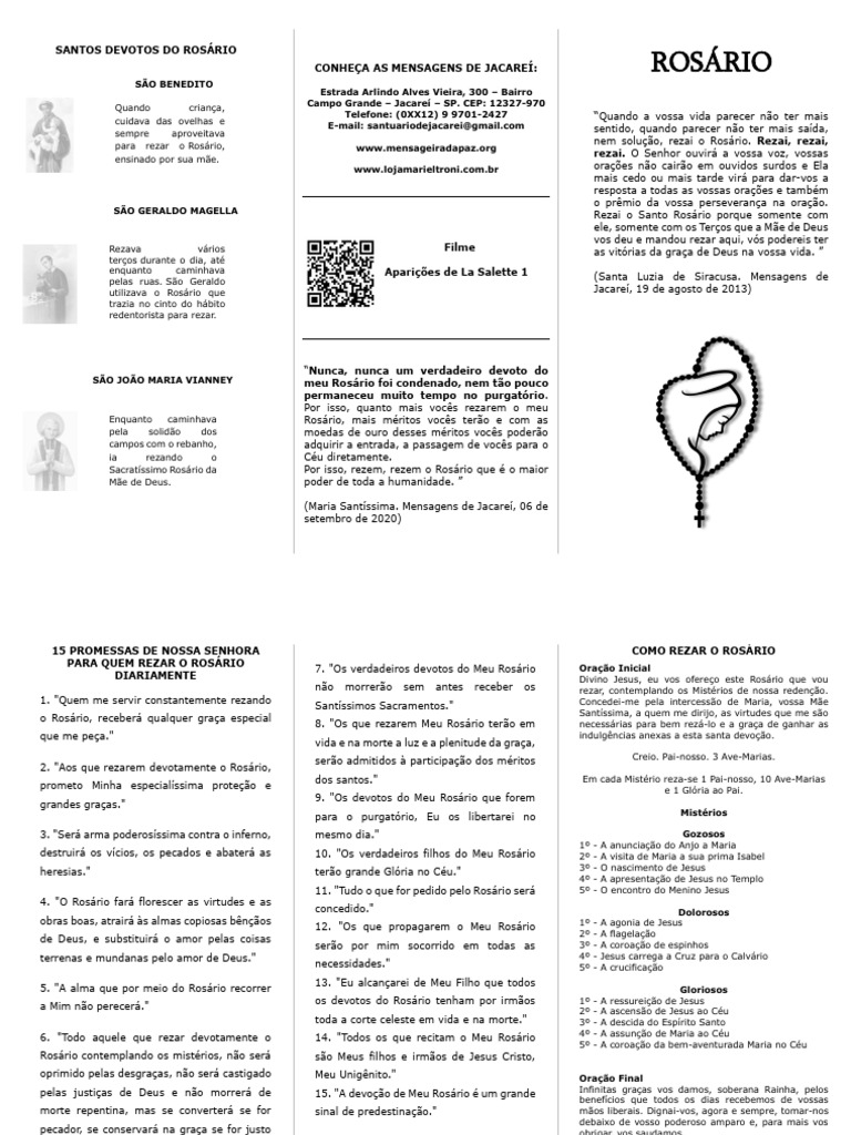 Folheto Rosário | PDF