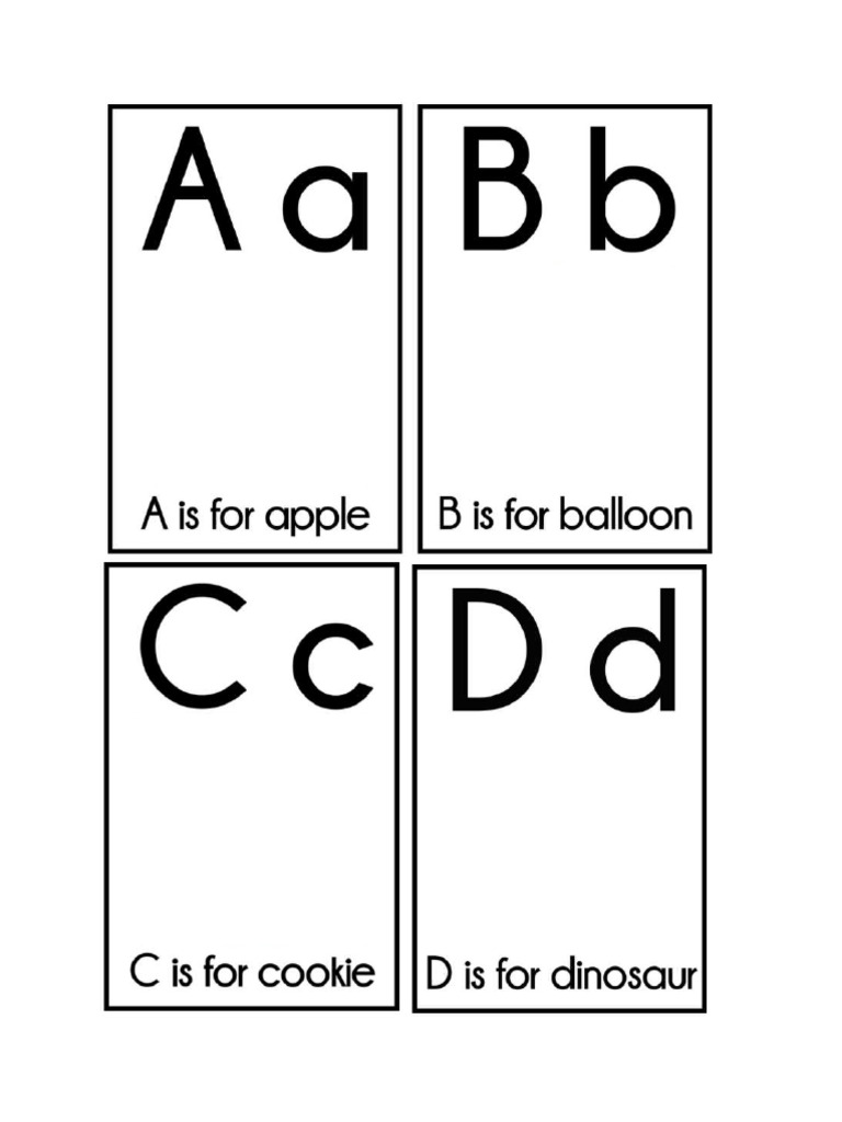 ABC Vocabulary 1 Word Print MISSING Drawing Flashcards | PDF