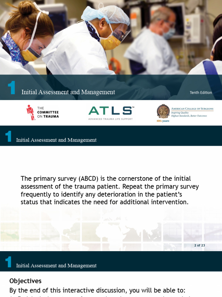 Chapter 1 - Initial Assessment | PDF | Major Trauma | Injury
