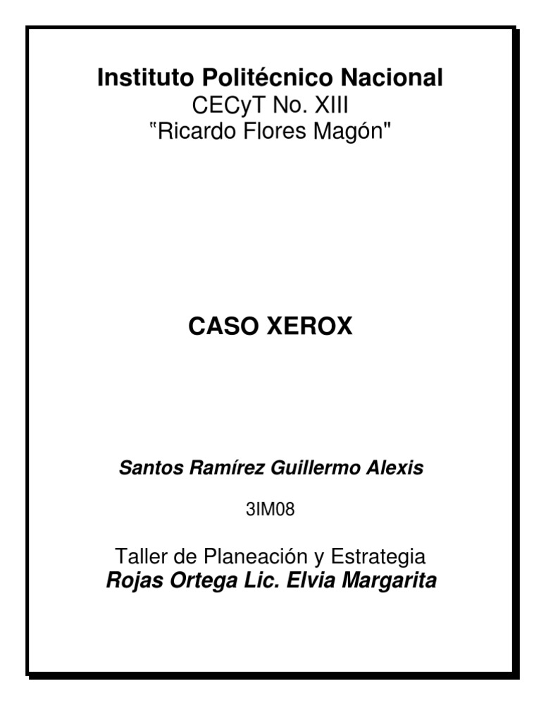 Caso Xerox | PDF | Cliente | Calidad (comercial)