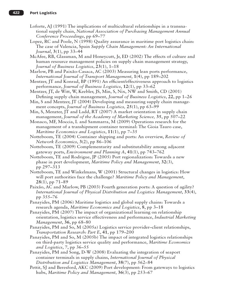 Port Logistics and Supply Chain Dynamics | PDF | Logistics | Port