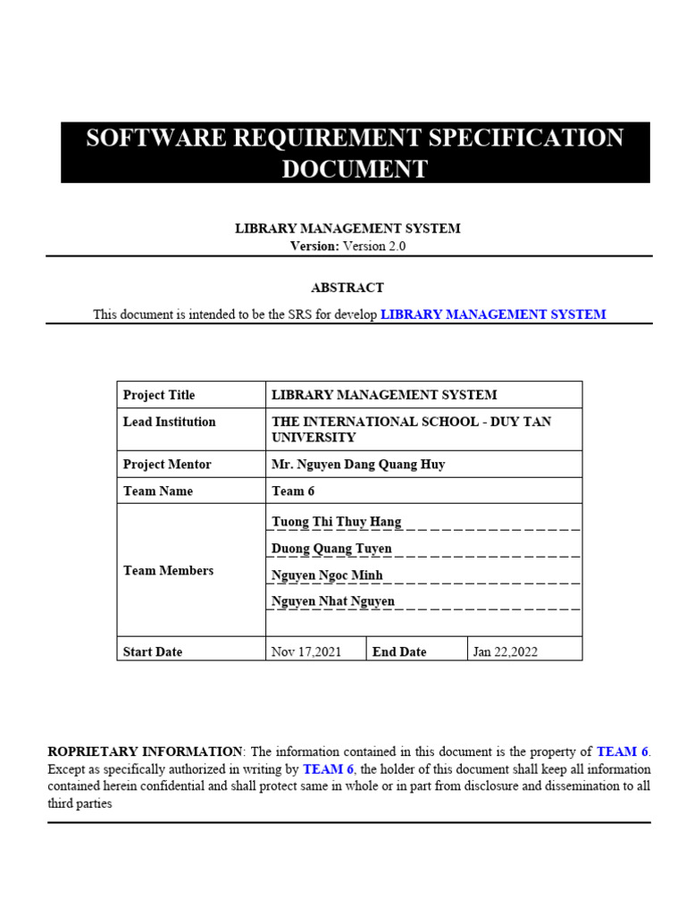 Software Requirement Specification Document | Download Free PDF | Use Case | User (Computing)