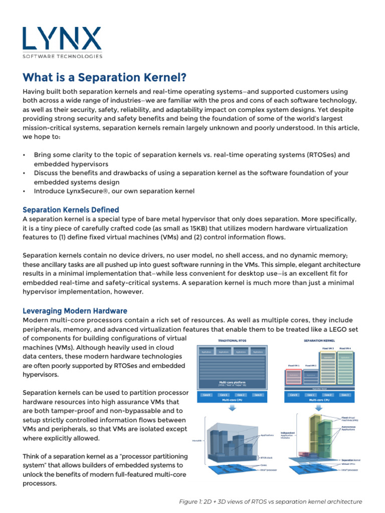What Is A Separation Kernel | PDF | Virtual Machine | Operating System