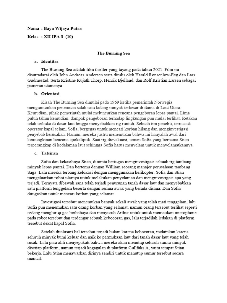 10 - Bayu Wijaya (The Burning Sea Abcd) | PDF