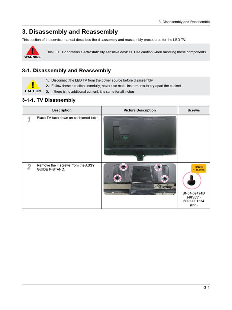 03 Disassembly and Reassemble | PDF | Electrical Components | Equipment