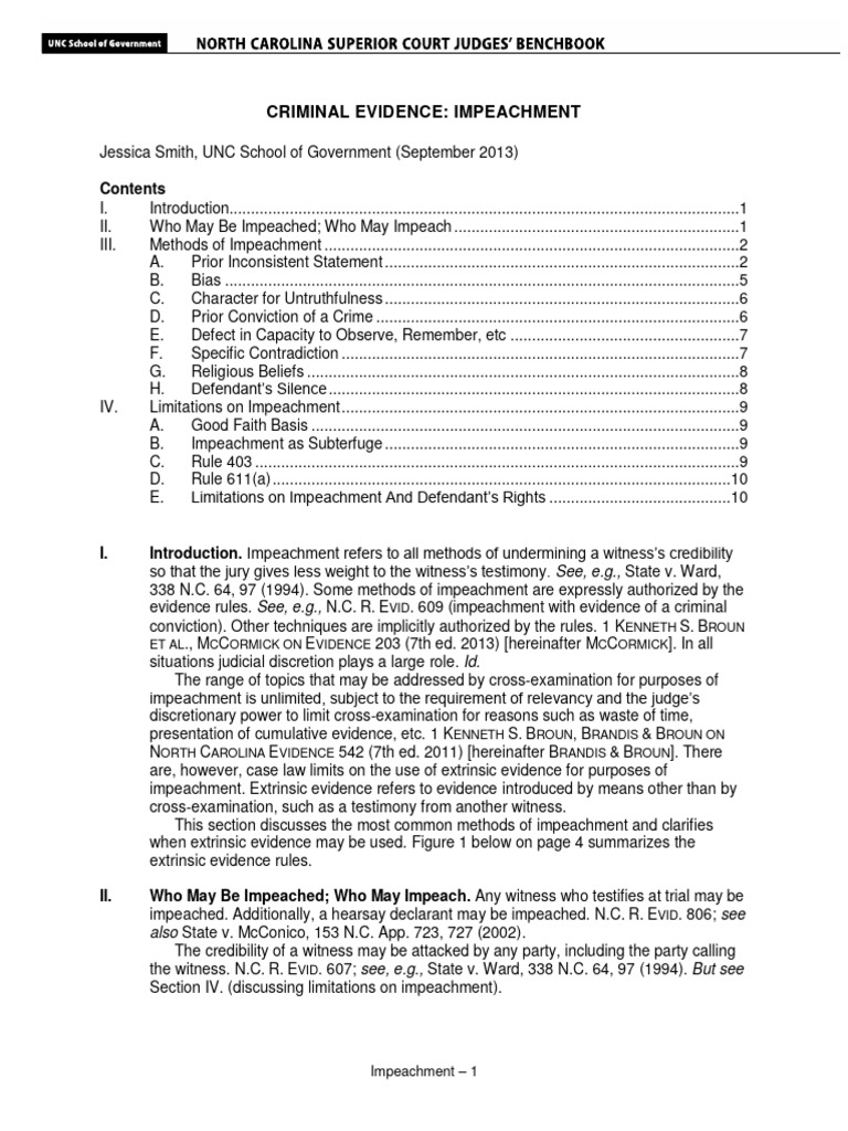 Impeachment | PDF | Witness Impeachment | Witness