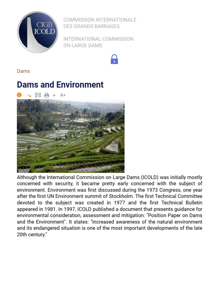 ICOLD CIGB - Dams and Environment | PDF | Dam | River