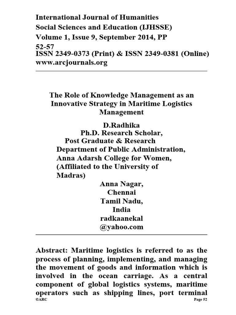 W 1 | PDF | Logistics | Knowledge Management