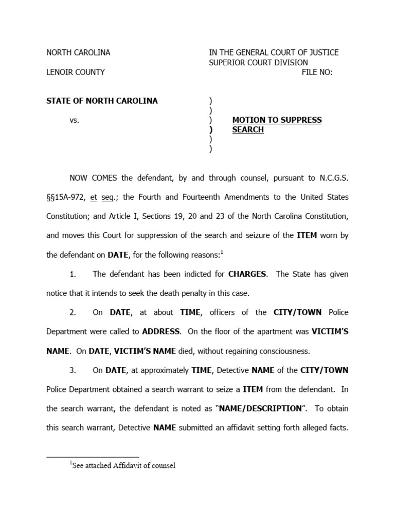 Mot Supp Search War Not Supported | PDF | Legal Procedure | Justice