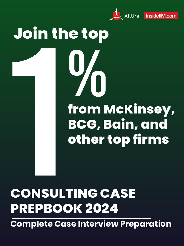 Altuni's Consulting Case Prepbook 2024 | PDF | Generic Drug | Antidepressant