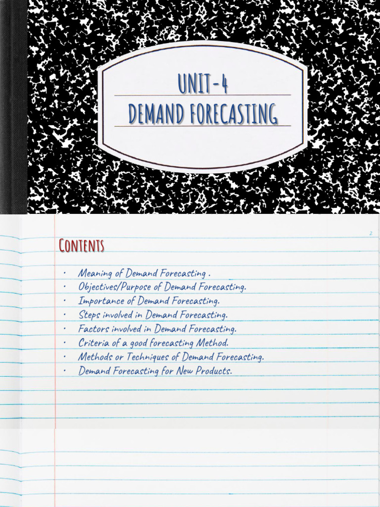 Unit-4 Managed Economics | PDF | Forecasting | Demand