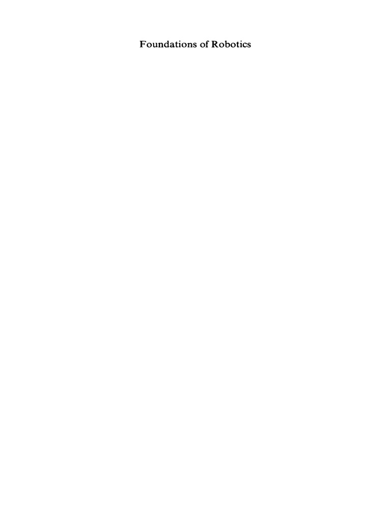 Tsuneo Yoshikawa - Foundations of Robotics - Analysis and Control-The MIT Press (1990) | PDF ...
