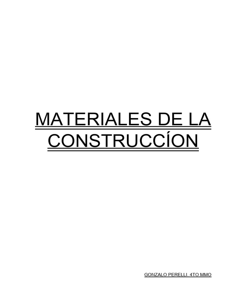 MATERIALES DE LA CONSTRUCCÍON RT | PDF | Hormigón | Materiales