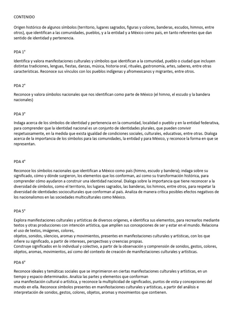 Pda Simbolos de Mexico | PDF