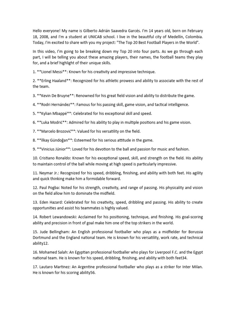 GILBERTO | PDF | Forward (Association Football) | Premier League