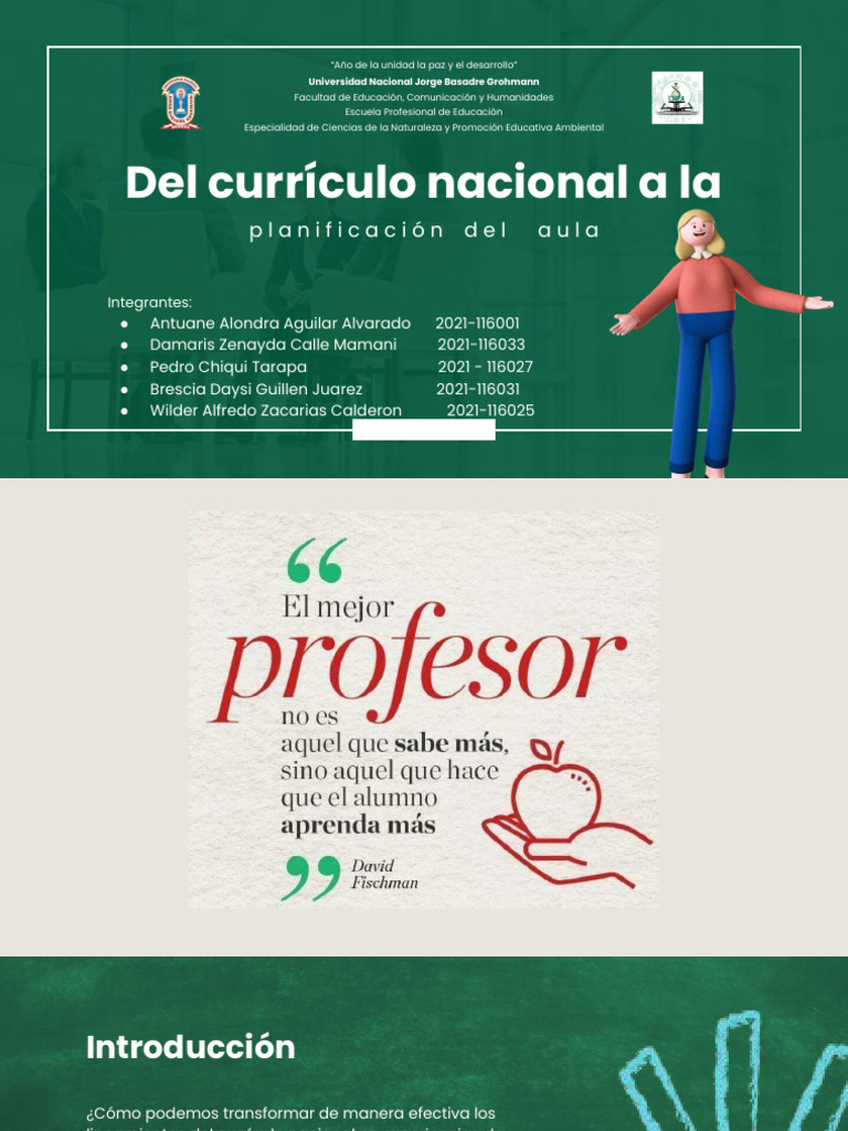 VI. Del Currículo Nacional A La Planificación de Aula | PDF ...