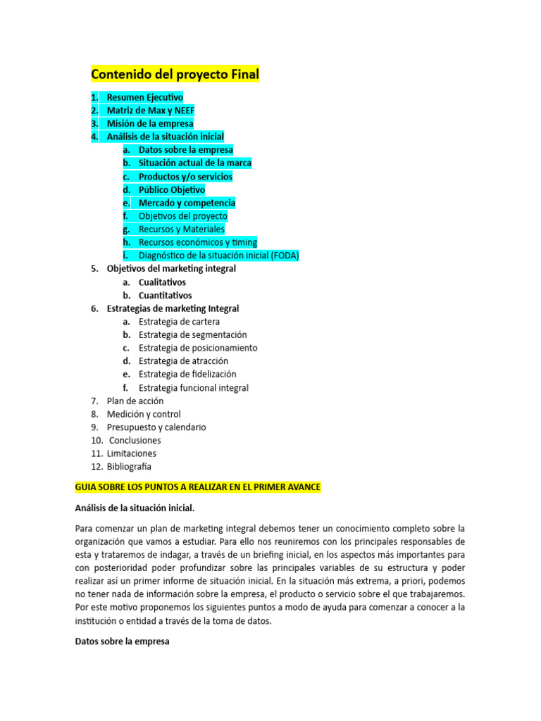 Proyecto Final MKT Integral | PDF | Marketing | Business