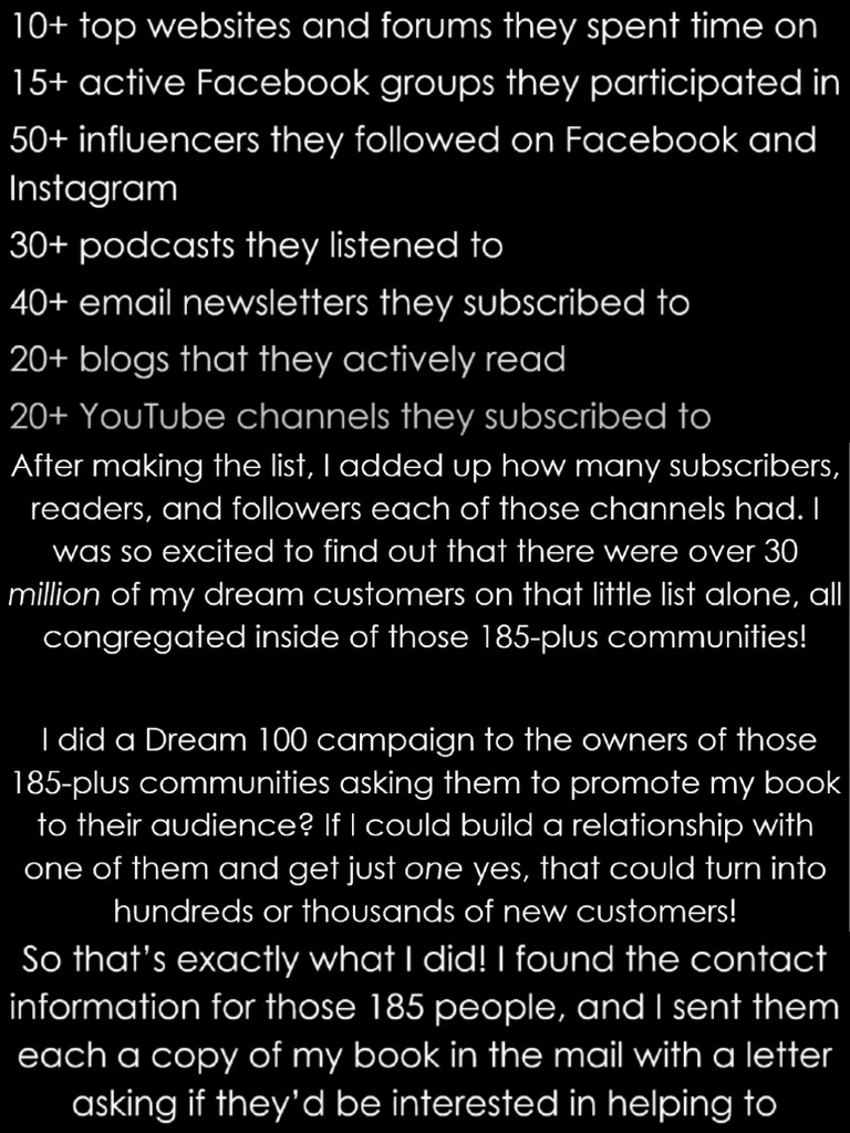 Dream 100 Research | PDF