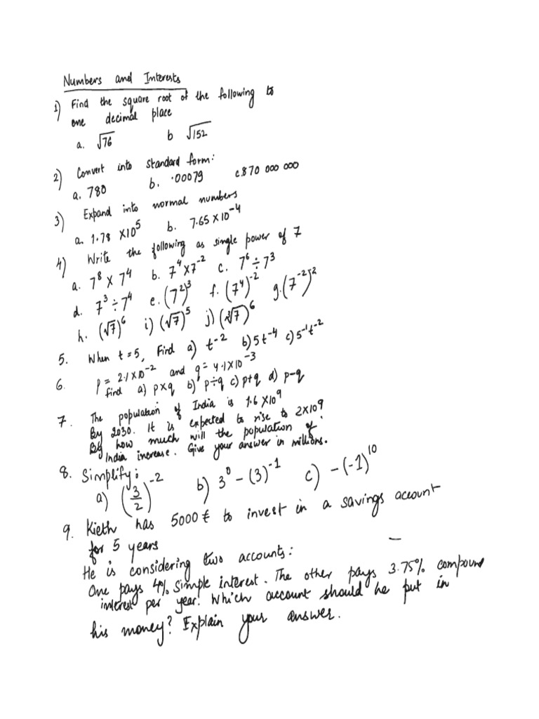 Math Practise Test | PDF