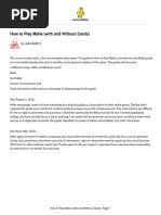 Mafia Game Rules and Instructions | PDF