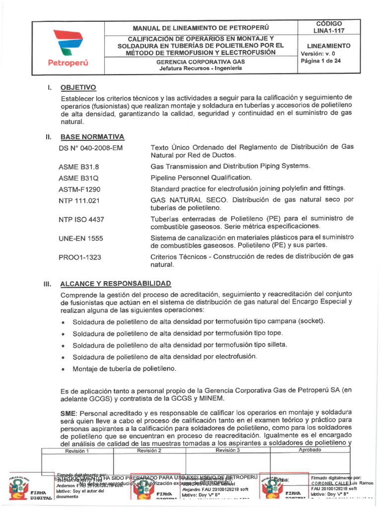 LINA1-117 v.0 Calificación de Fusionista | PDF