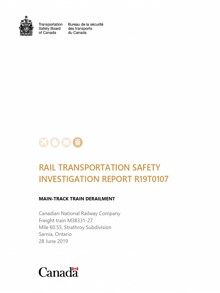 2019 CN Derailment Report | PDF | Train | Rail Freight Transport