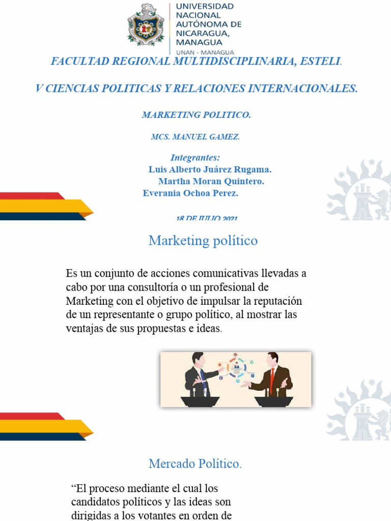 Plan de Marketing Politico.. | Descargar gratis PDF | Gobierno | Elecciones