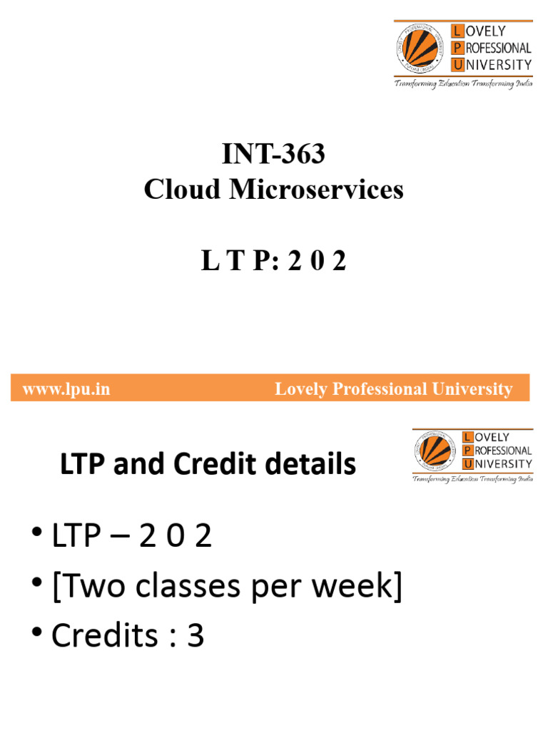Lecture 0 INT363 | PDF | Engineering | Cloud Computing