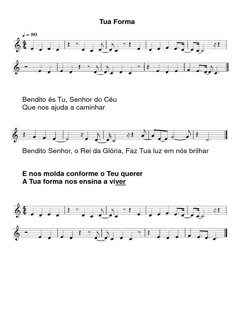 Tua Forma Partitura | PDF