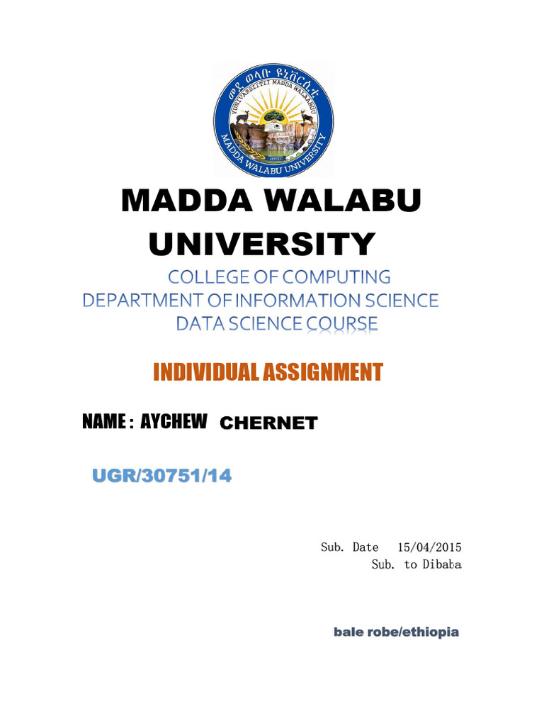 Aychew Chernet | PDF | Statistical Classification | Dependent And Independent Variables