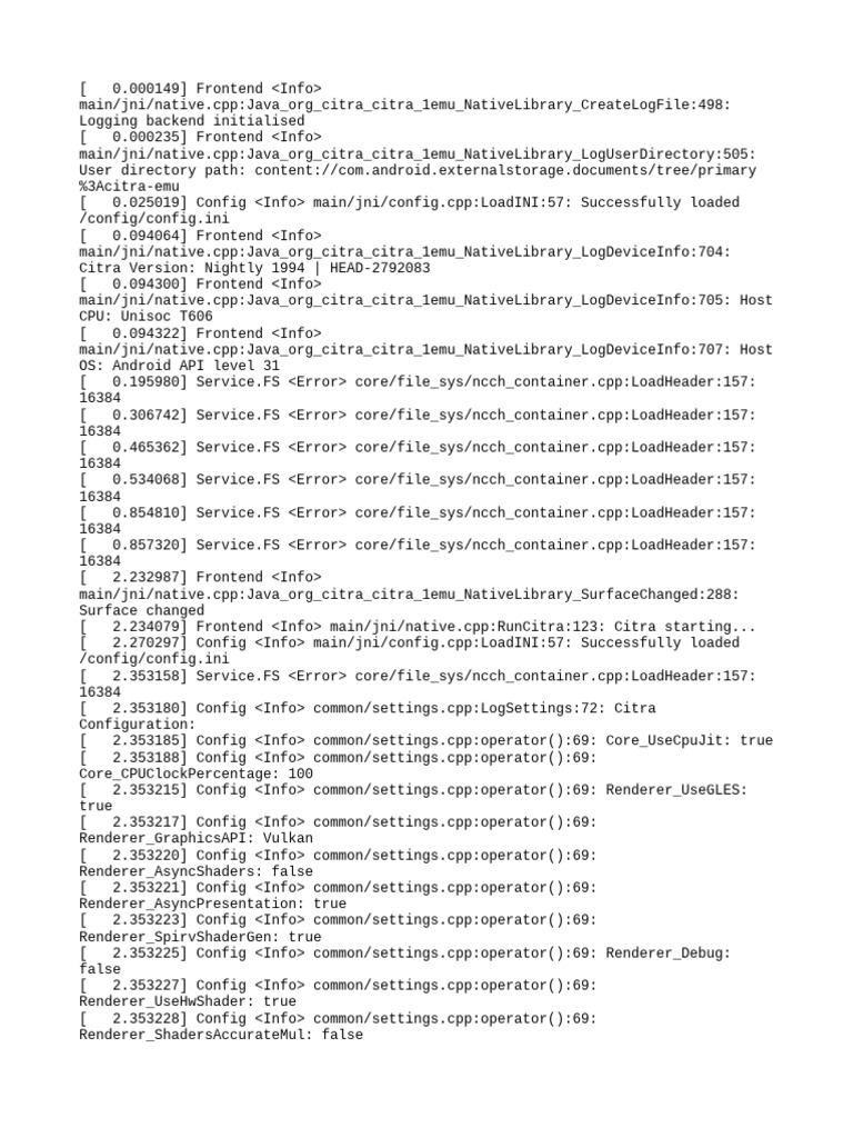 Citra Log | PDF | Computing | Software Development
