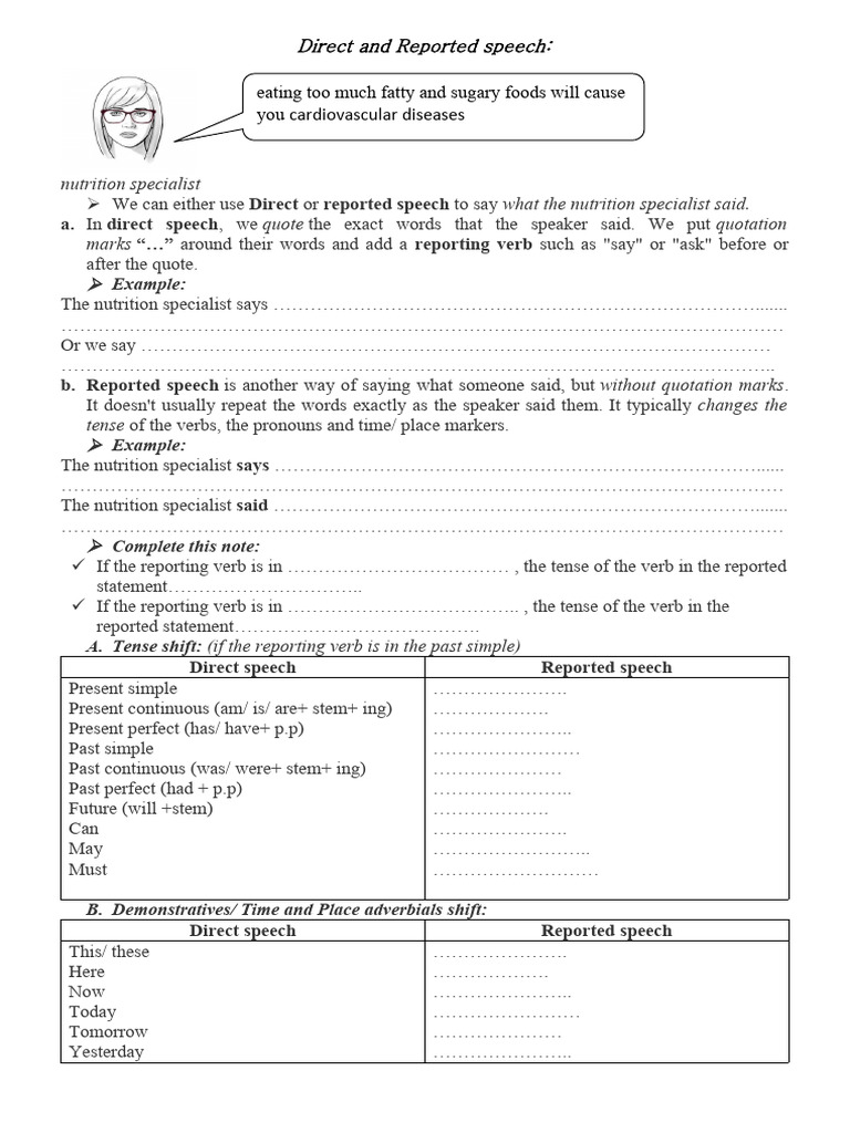 Direct & Reported Speech 3as | PDF | Linguistic Typology | Human ...