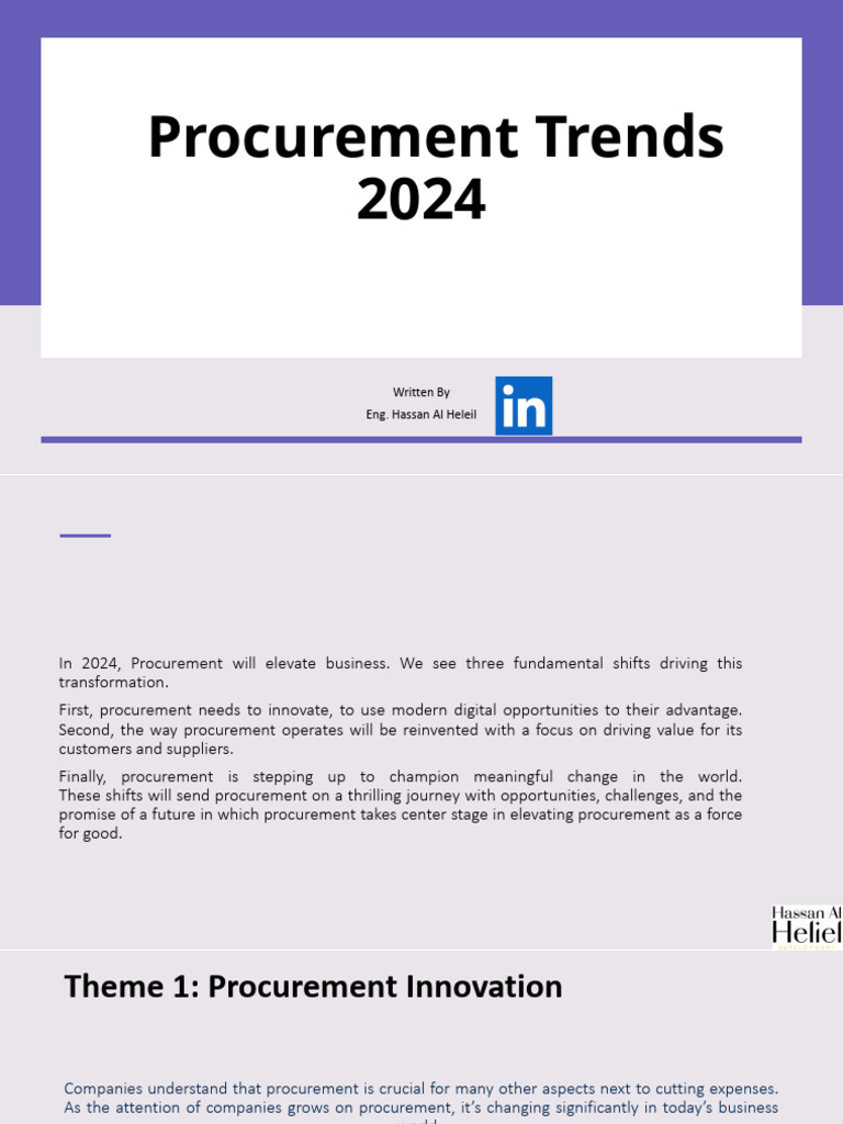 Procurement Trends 2024 | PDF | Analytics | Procurement