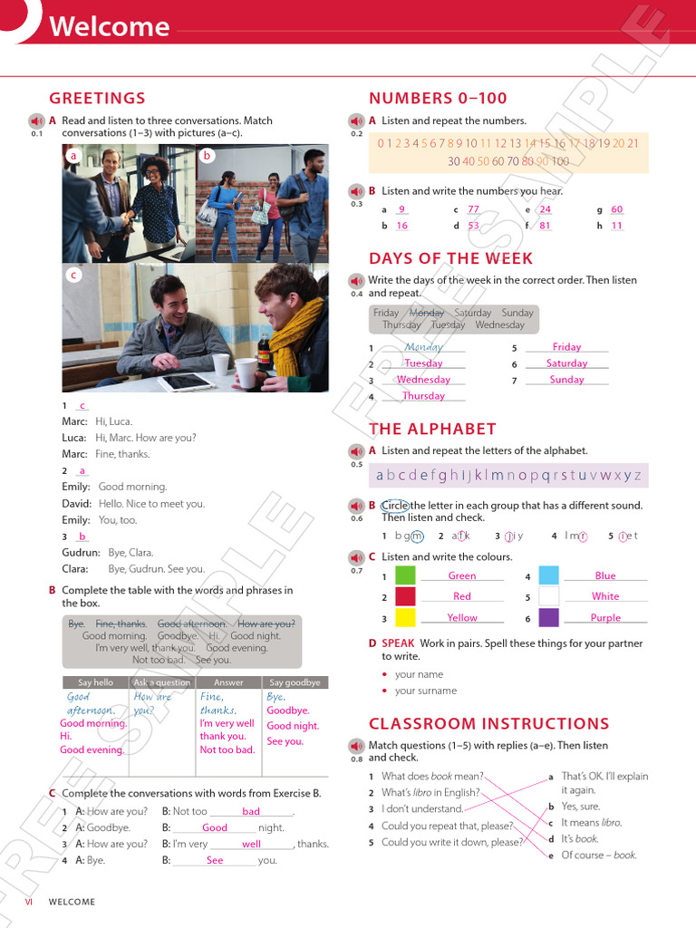 Language Hub Elementary TB U1 2 | PDF | Stress (Linguistics) | Syllable