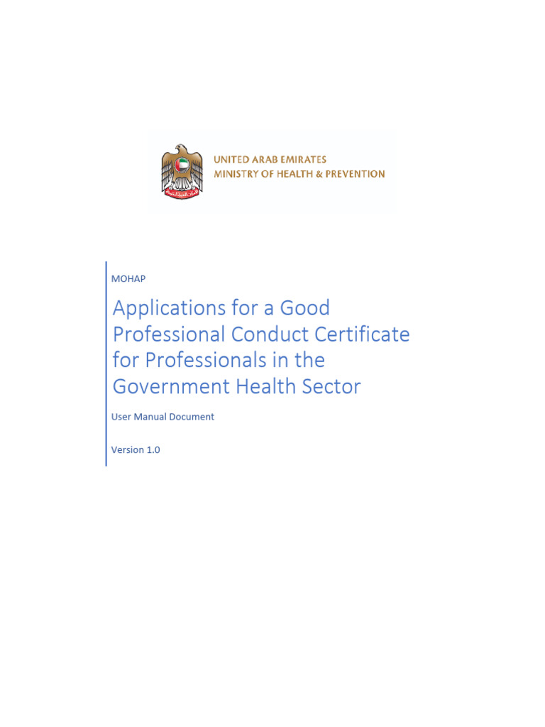 User Manual - Applications For A Good Professional Conduct Certificate ...