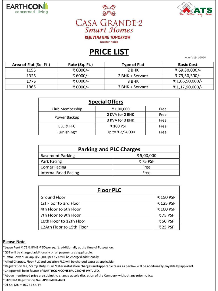CG-2 Price List 1-1-2024 (5) - 1 | PDF