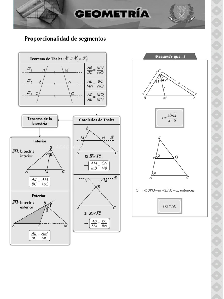 Clase 12 - Proporcionalidad | PDF | Geometría del plano euclidiano | Euclides