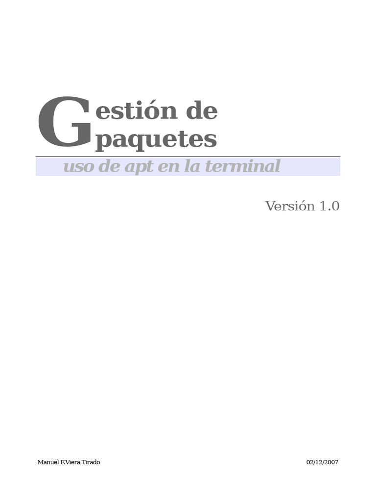 Team 5. Gestion de Paquetes (Apt en Terminal) | PDF | Distribución de ...
