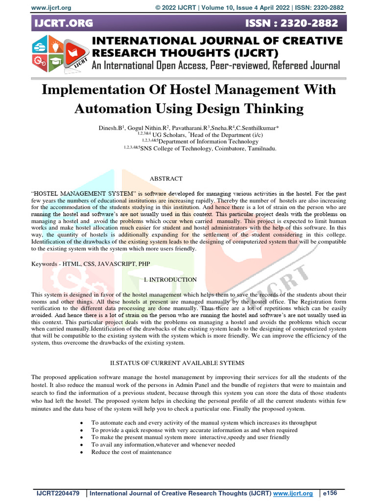 Implementation of Hostel Management With | PDF | Backup | Software