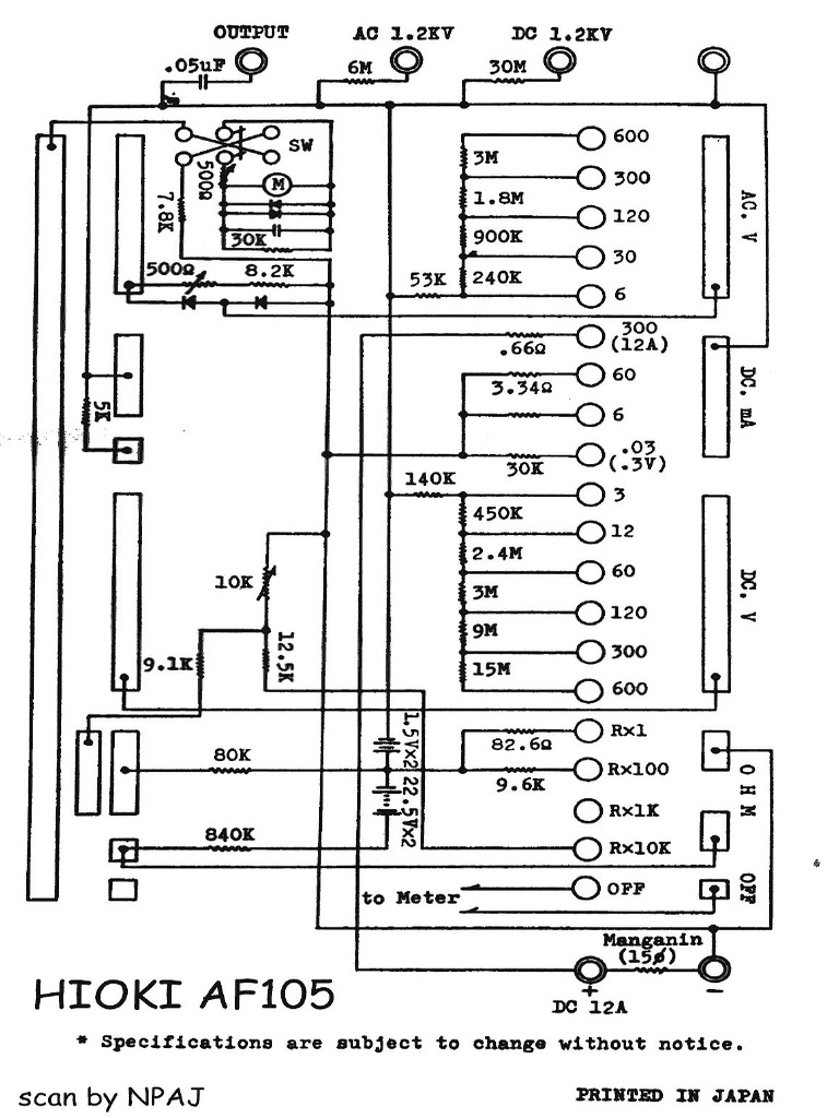 Hioki Af105 Analog-Mm SCH | PDF
