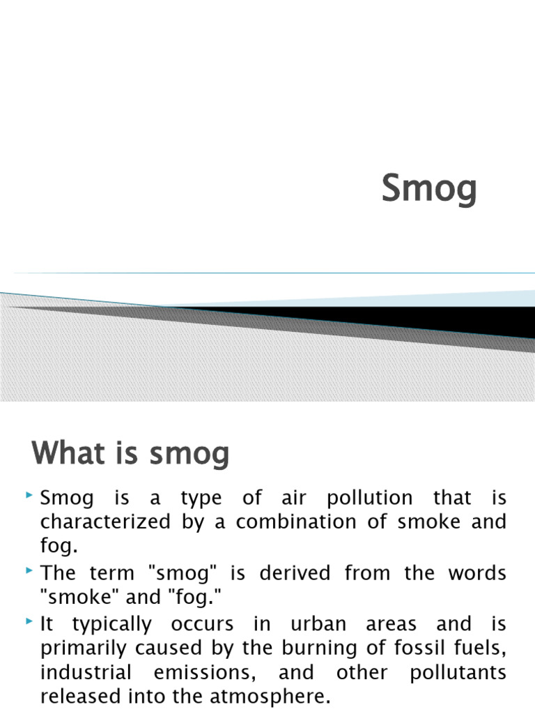 Lecture # 9 Smog BBA F2. | PDF | Smog | Air Pollution