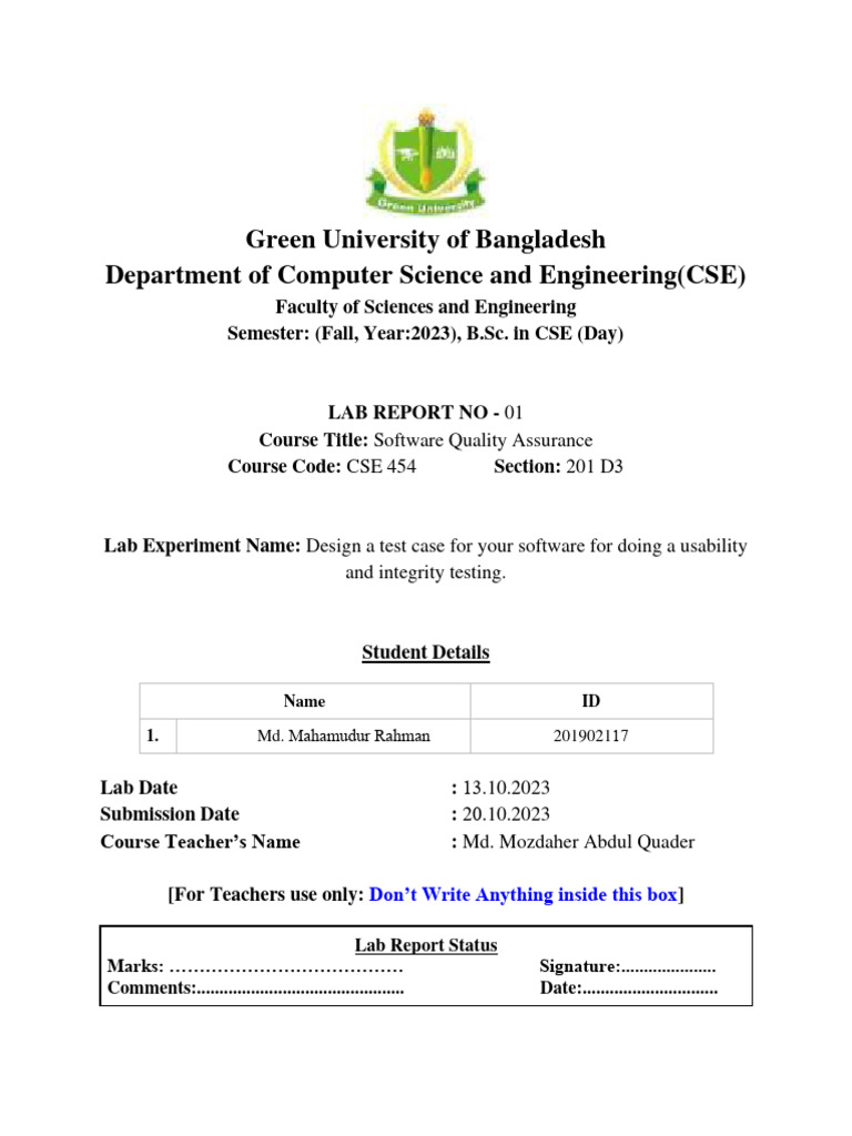Lab Report 1 | PDF | Usability | Computing Lab Report 1 | PDF | Usability | Computing