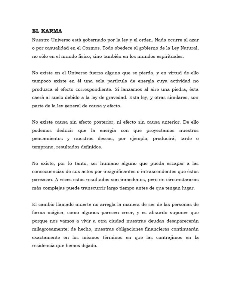 El Karma | PDF | Karma