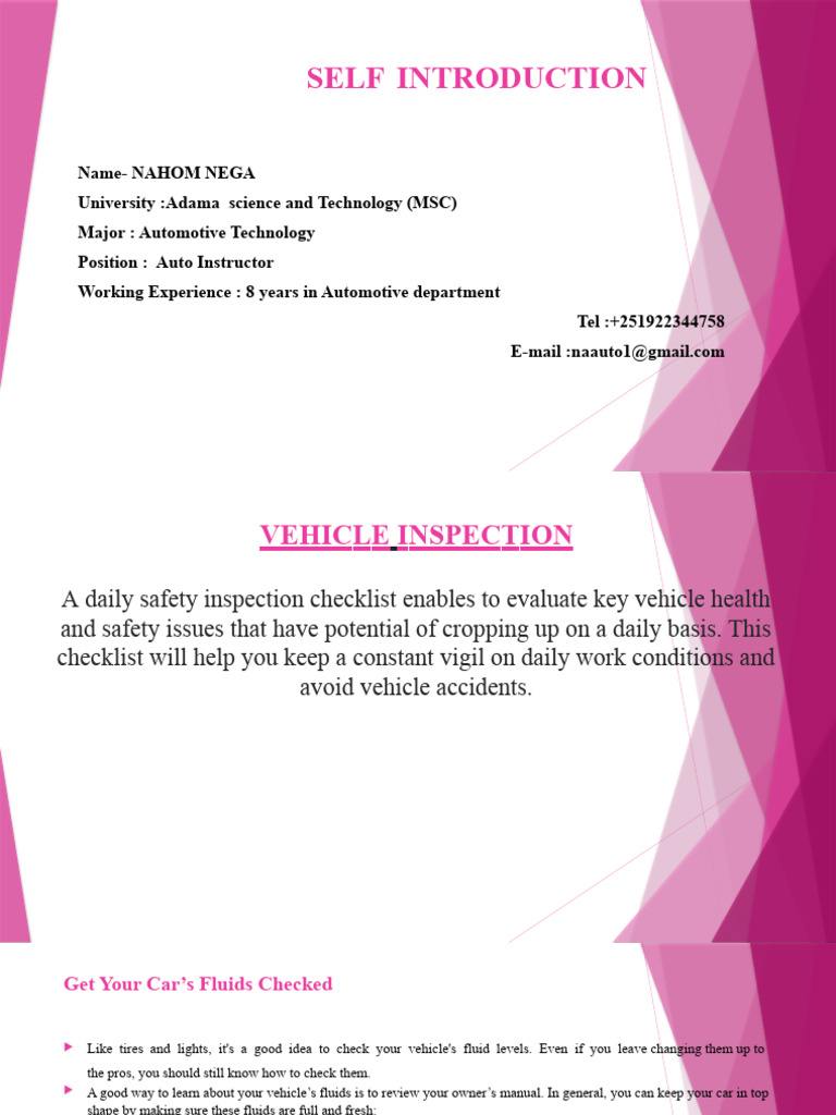 Vehicle Inspection | PDF | Vehicles | Car