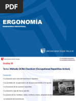 6-Método Ocra Checklist Ejemplo de Aplicación Corregido VT | PDF ...