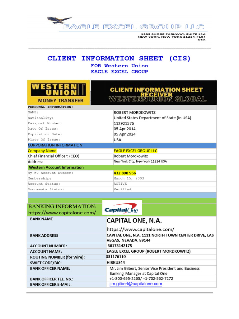 -EEG-BOB CIS WU USA CAPITAL ONE | PDF
