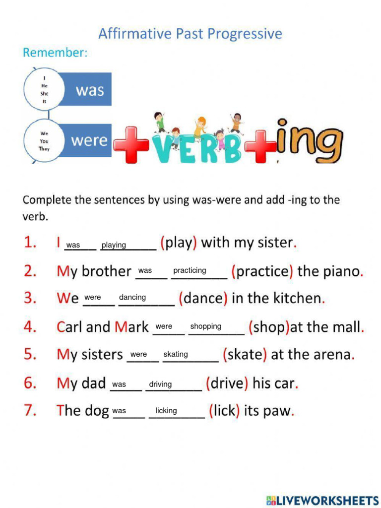 Past Progressive ... | PDF