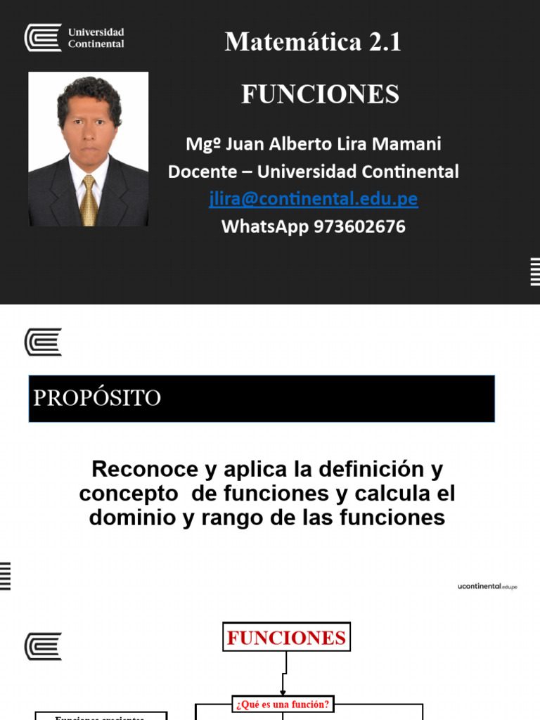 Sesión 1 Funciones | PDF | Función (Matemáticas) | Variable (Matemáticas)